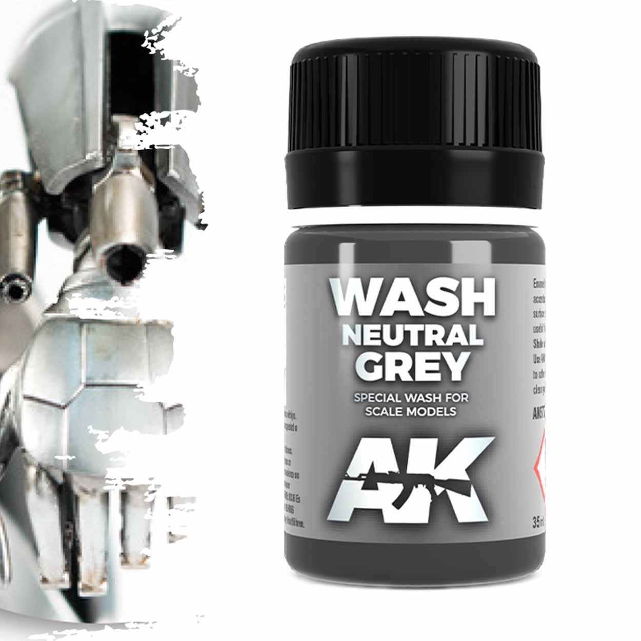 AK interactive Neutral Grey For White/Black Wash - Weathering Wash ...