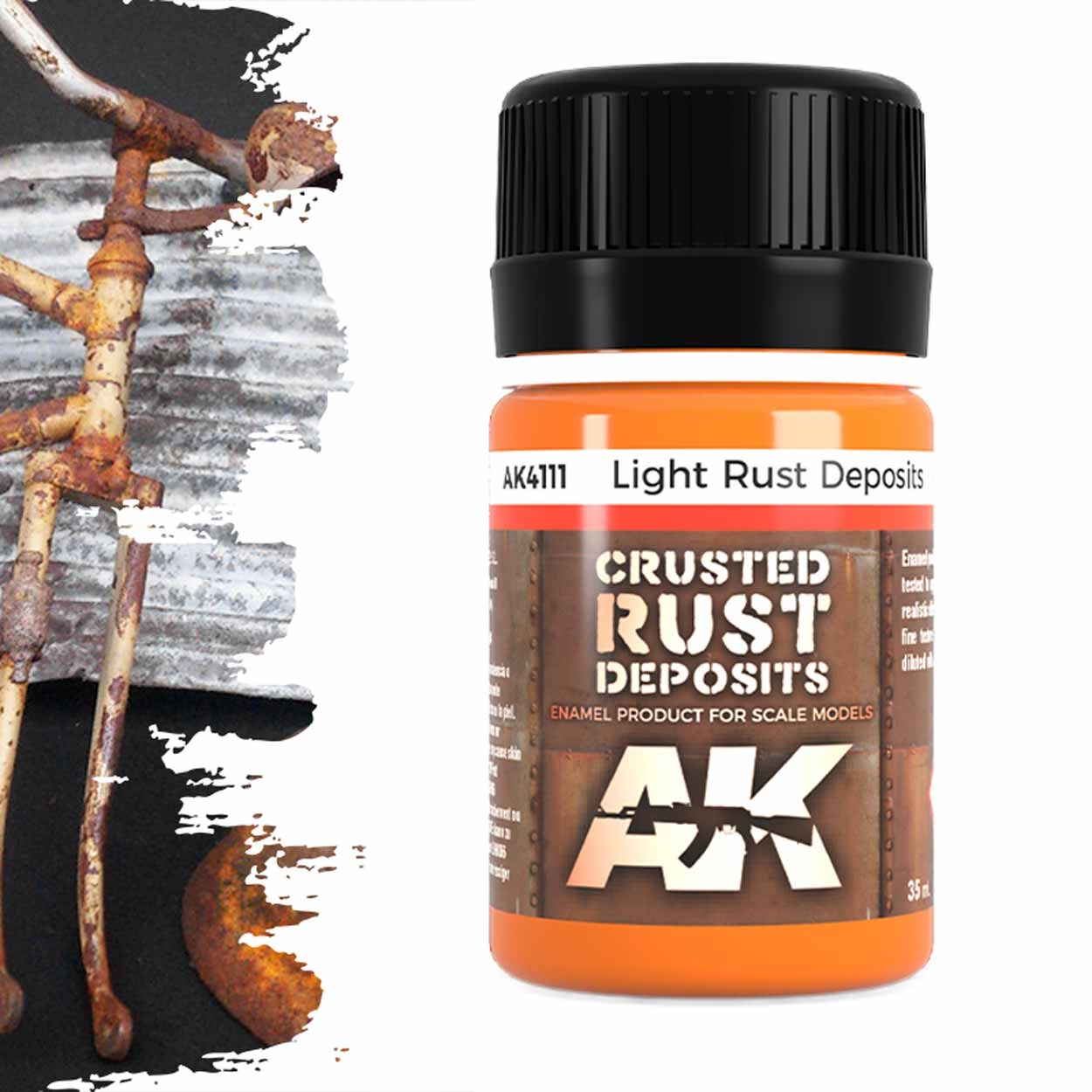 AK interactive Light Rust Deposit - Deposit Weathering - 35ml - AK 4111 ...