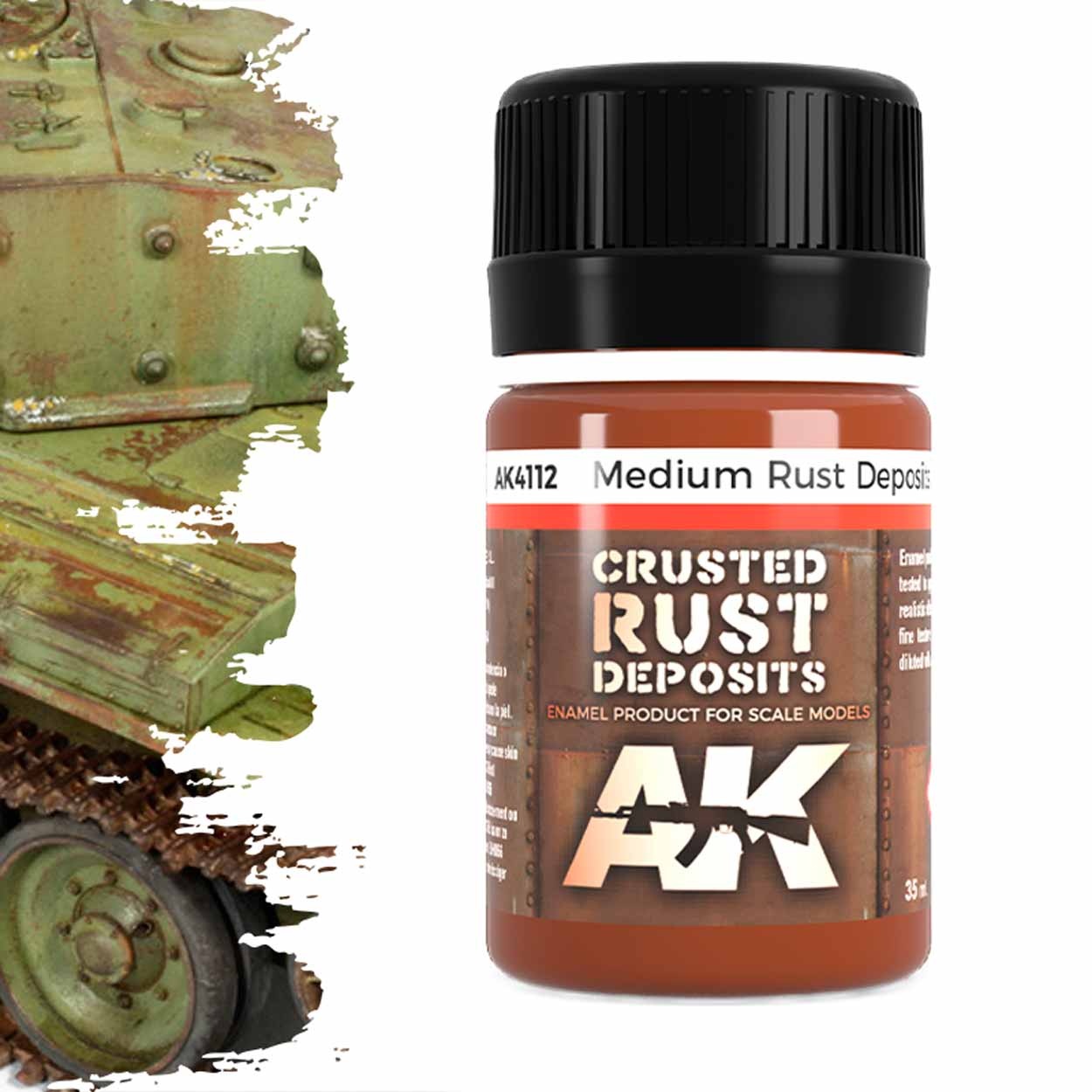 AK interactive Medium Rust Deposit - Deposit Weathering - 35ml - AK ...