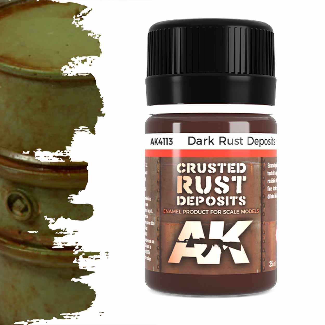 AK interactive Dark Rust Deposit - Deposit Weathering - 35ml - AK 4113 ...