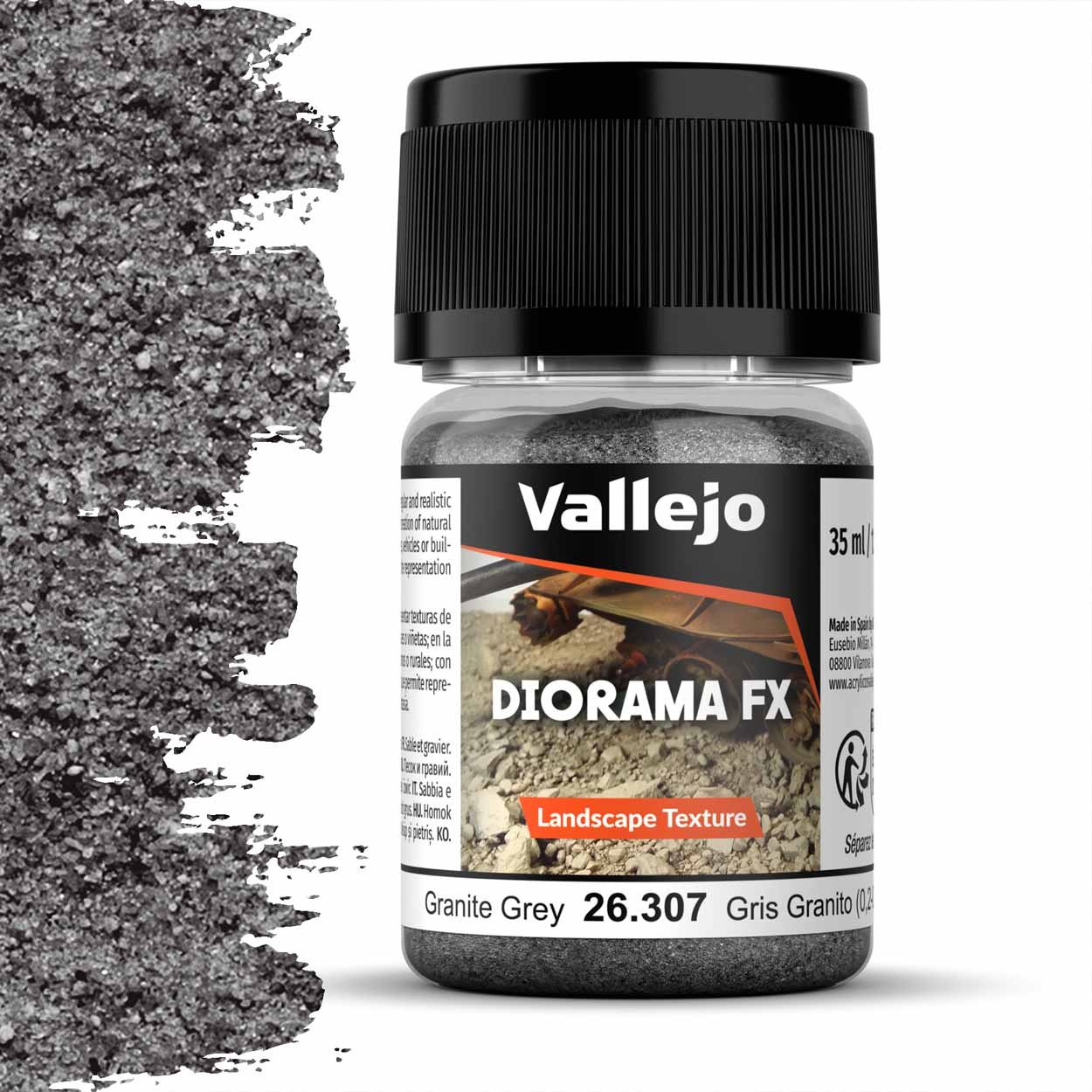 Vallejo Granite Grey 0,2-0,6mm Diorama FX Landscape Textures - 35ml ...