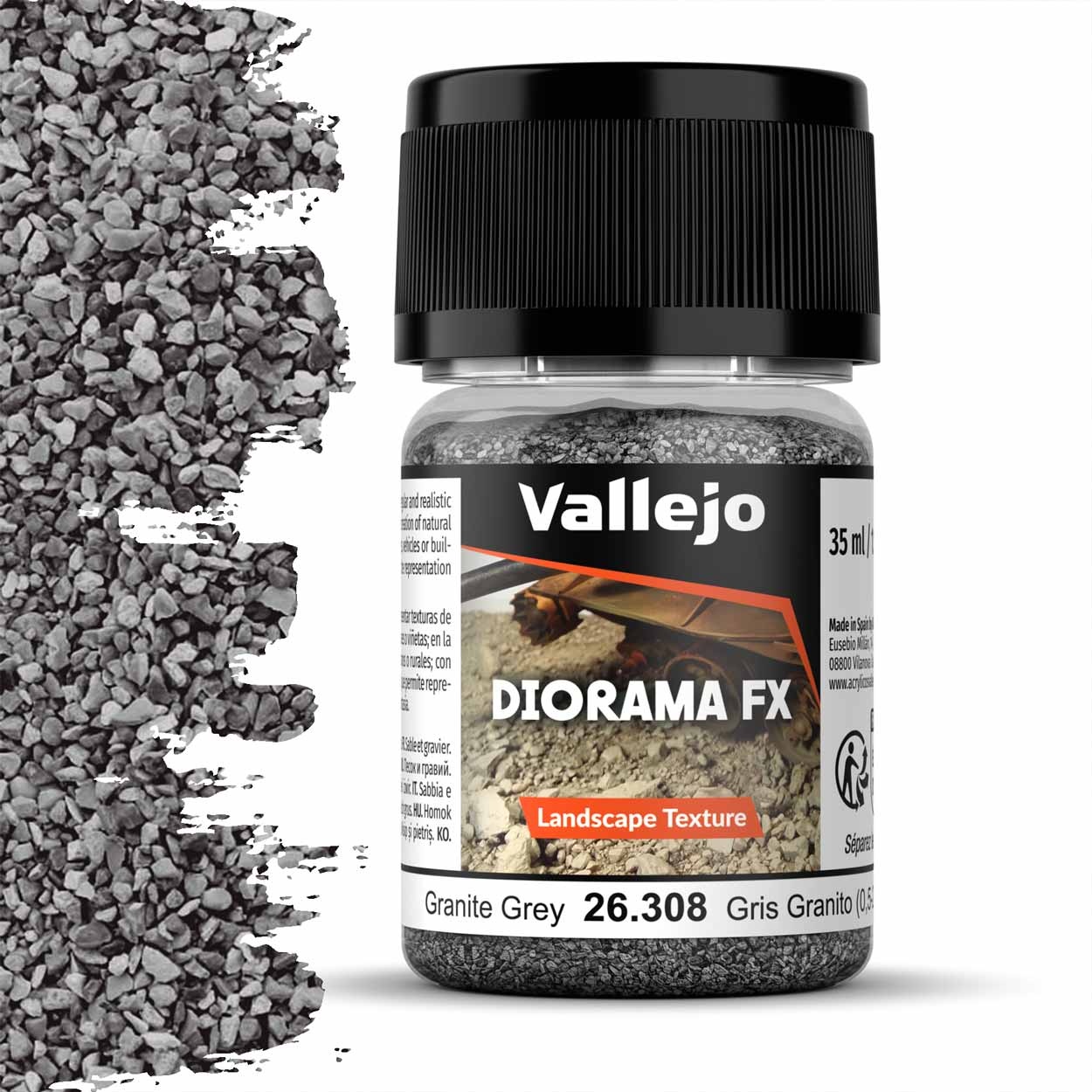 Vallejo Granite Grey 0,5-2mm Diorama FX Landscape Textures - 35ml ...