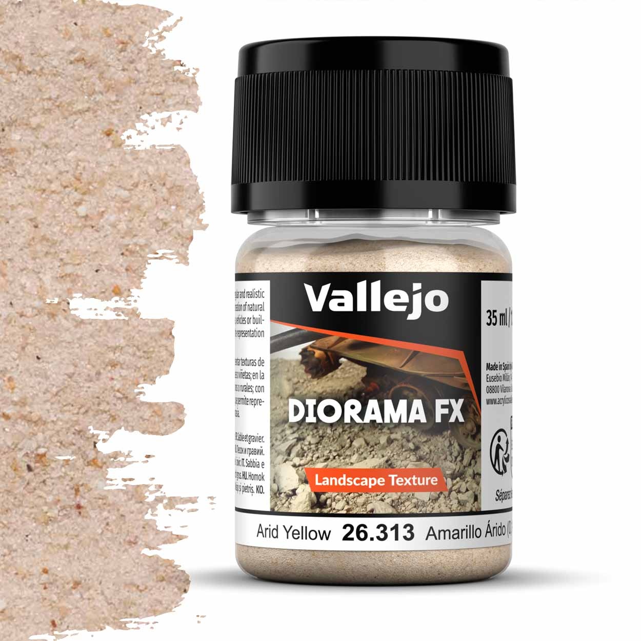 Vallejo Arid Yellow 0,1-0,6mm Diorama FX Landscape Textures - 35ml ...