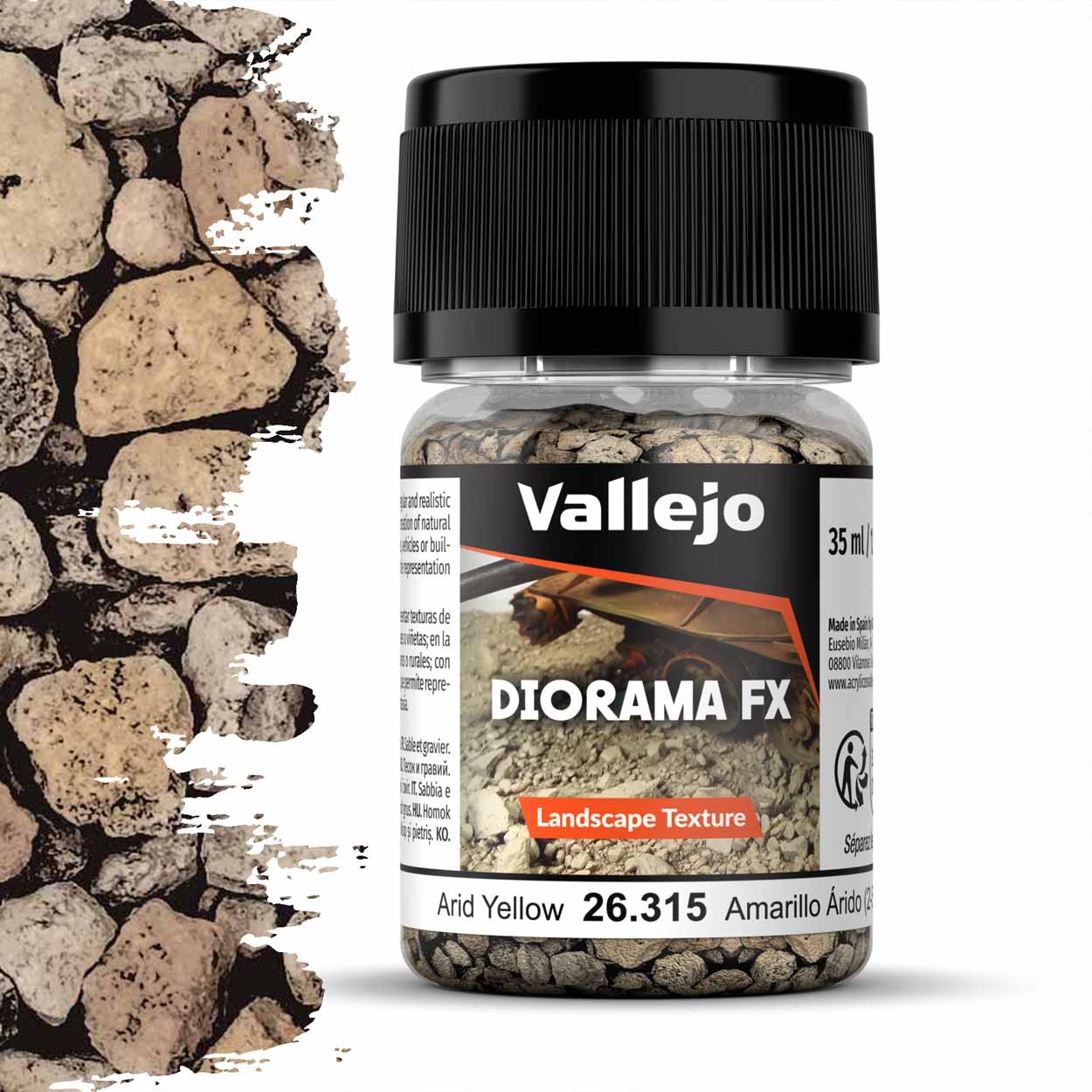 Vallejo Arid Yellow 2-5mm Diorama FX Landscape Textures - 35ml - 26315 ...