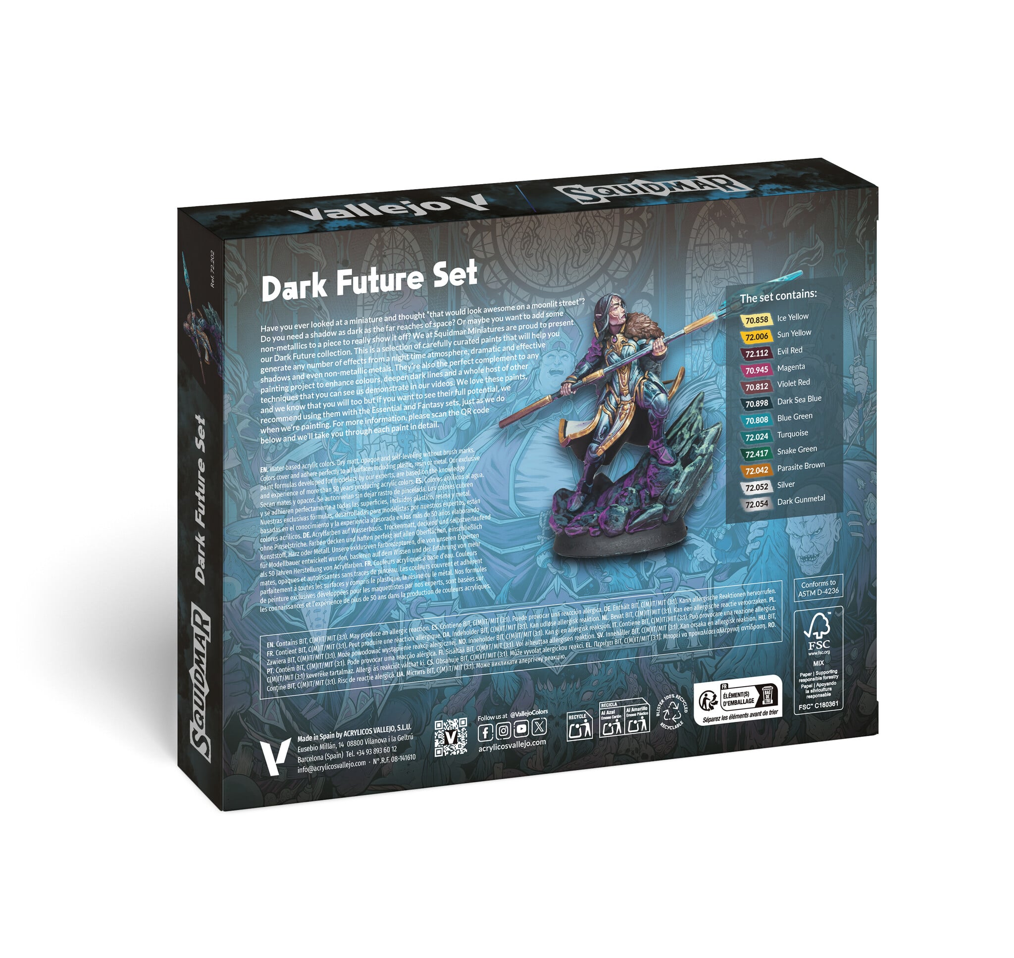 Vallejo Dark Future Set by Squidmar Miniatures - 12 kleuren - 1 ...