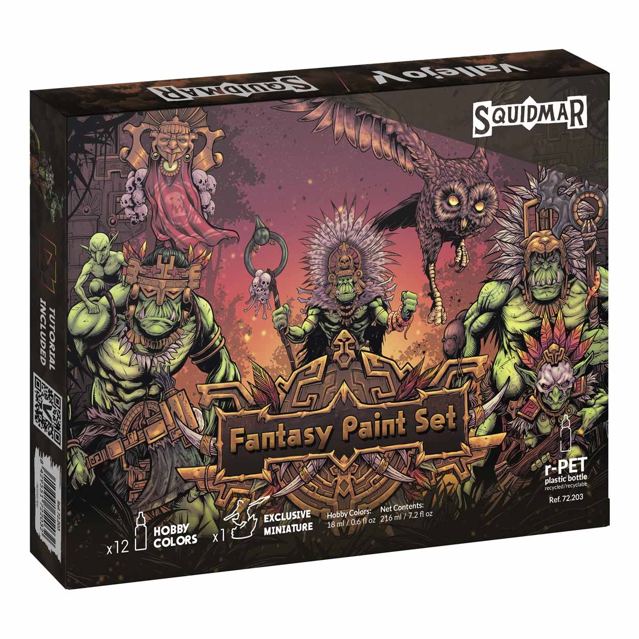 Vallejo Fantasy Paint Set by Squidmar Miniatures - 12 kleuren - 1 ...
