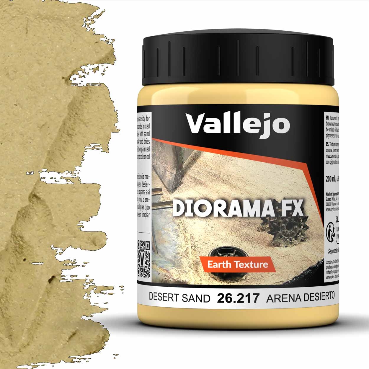 Vallejo Desert Sand Earth Texture Diorama FX - 200ml - 26217 - Scenery Workshop BV