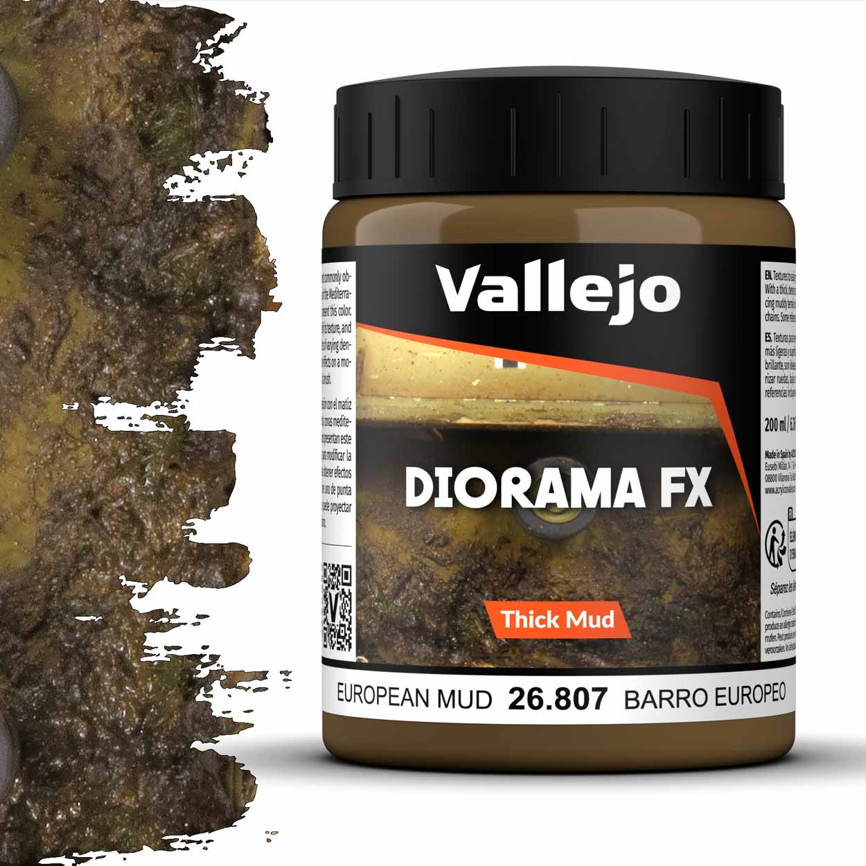 Vallejo European Mud Thick Mud Diorama FX - 200ml - 26807 - Scenery ...