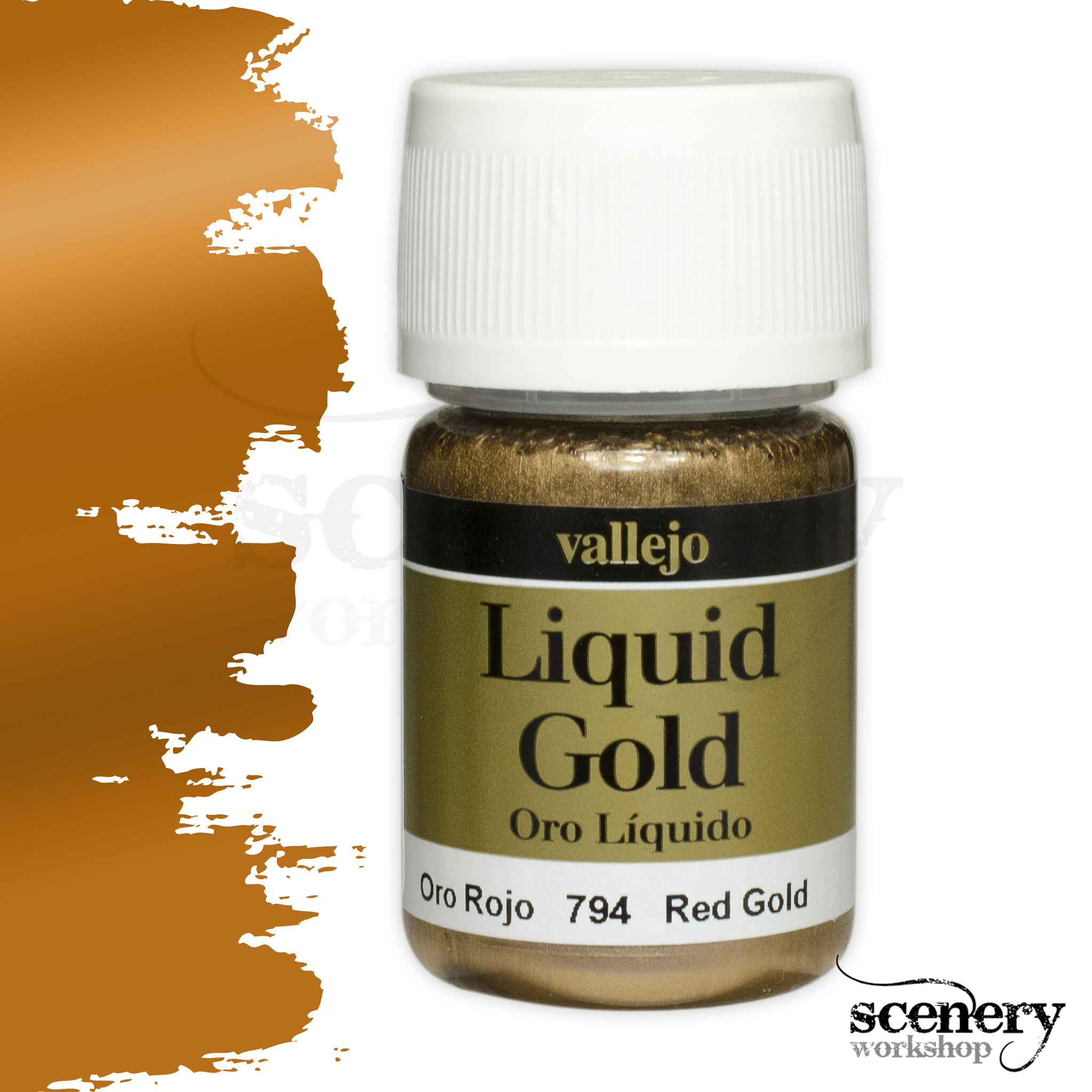 Vallejo Liquid Gold - Red Gold - 35ml - Buy now at Scenery Workshop ...