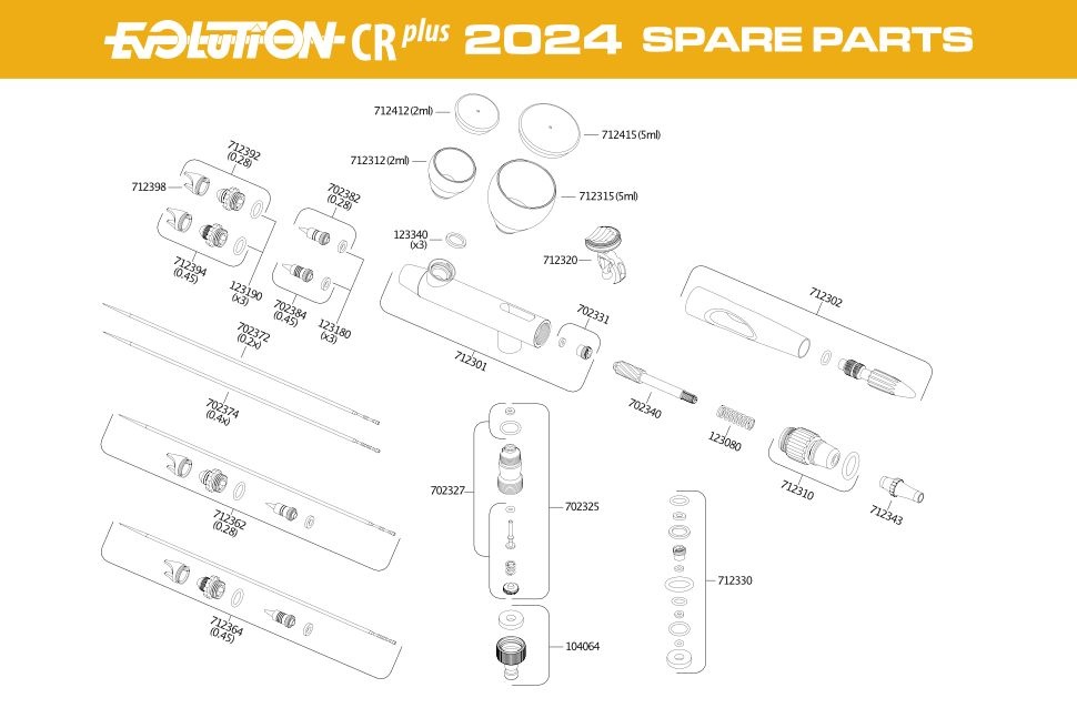Nozzle 0,28mm met seal voor Evolution | Infinity | Ultra 2024 ...
