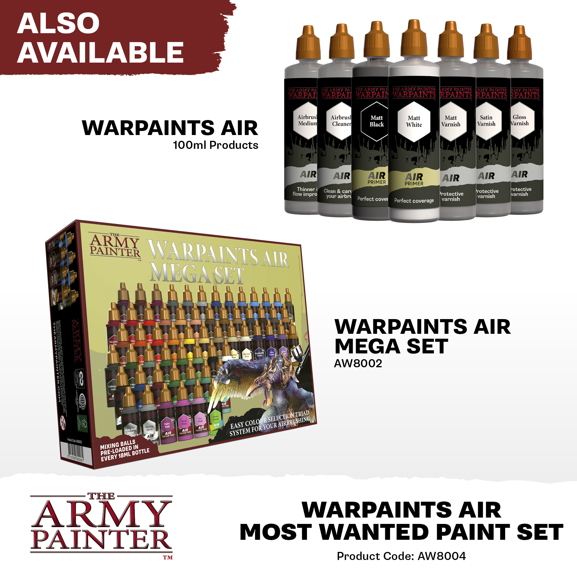 Warpaints Air Most Wanted Set - 22x - AW8004 - Scenery Workshop BV