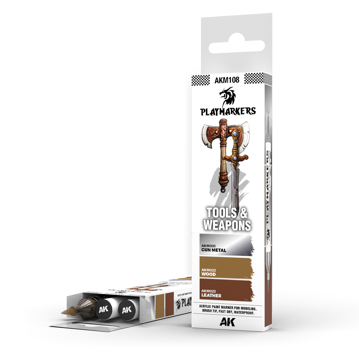 AK interactive Tools and Weapons Playmarker Set - 3 kleuren - AKM108 ...