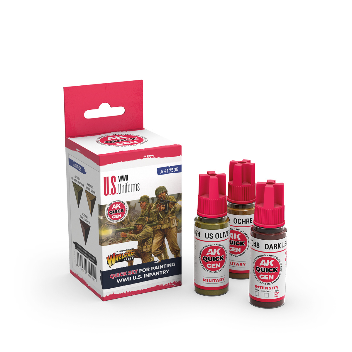 AK interactive Us Uniforms Quick Gen Set - 3 colors - 18ml - AK17505 ...