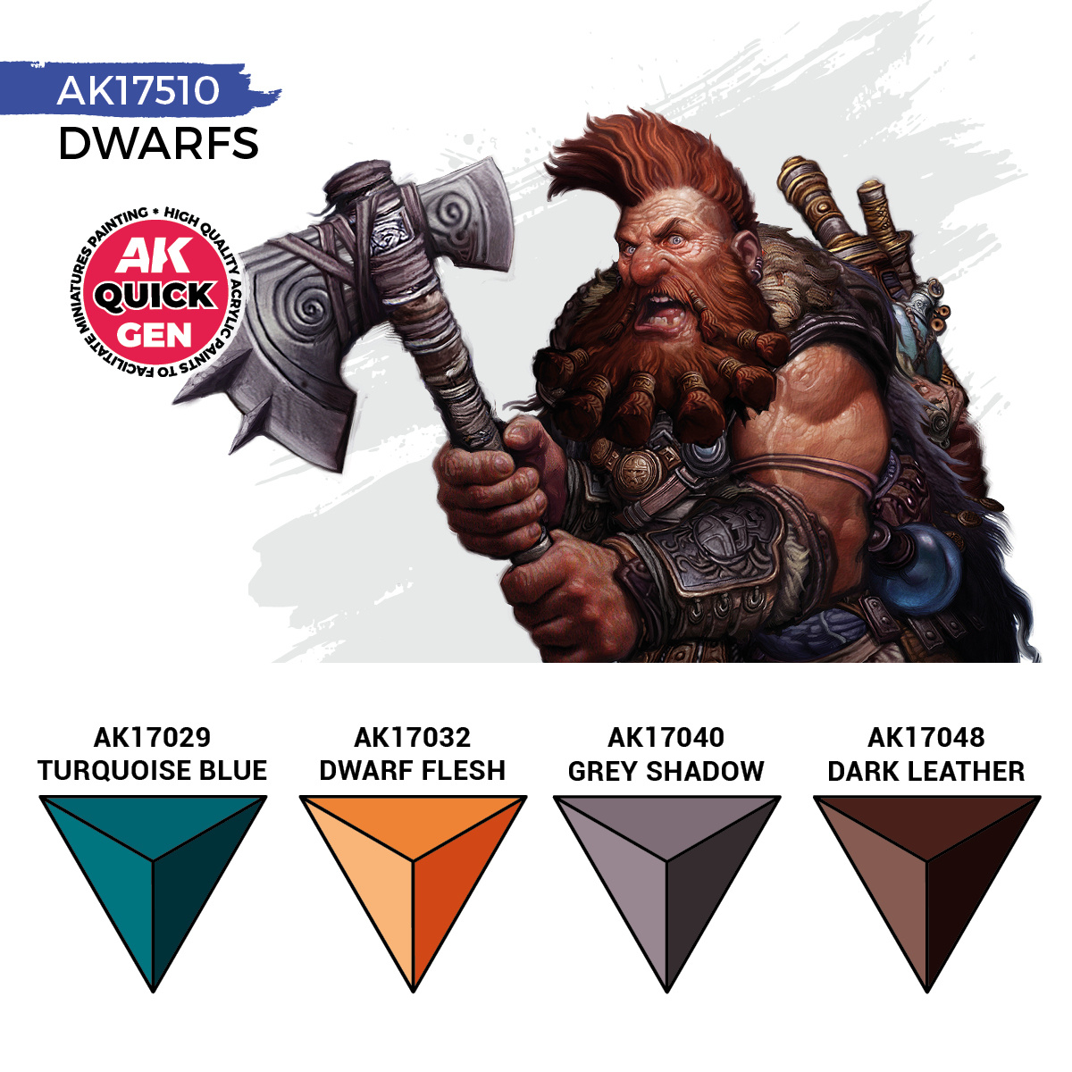 AK interactive Dwarfs Quick Gen Set - 4 colors - 18ml - AK17510 - Buy ...