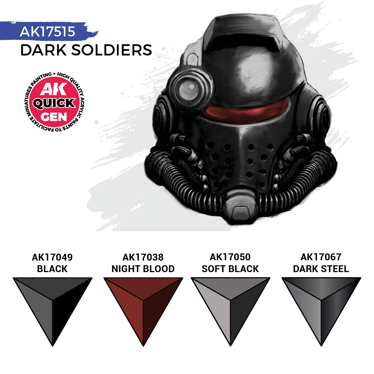 AK interactive Dark Soldiers Quick Gen Set - 4 colors - 18ml - AK17515 ...