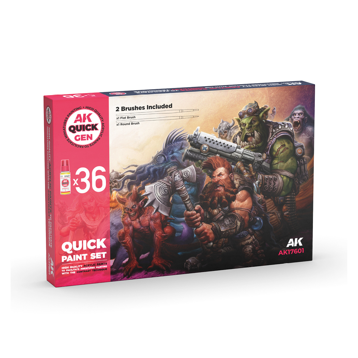 AK interactive Basic Quick Gen Paint Set - 36 colors - 18ml - AK17601 ...