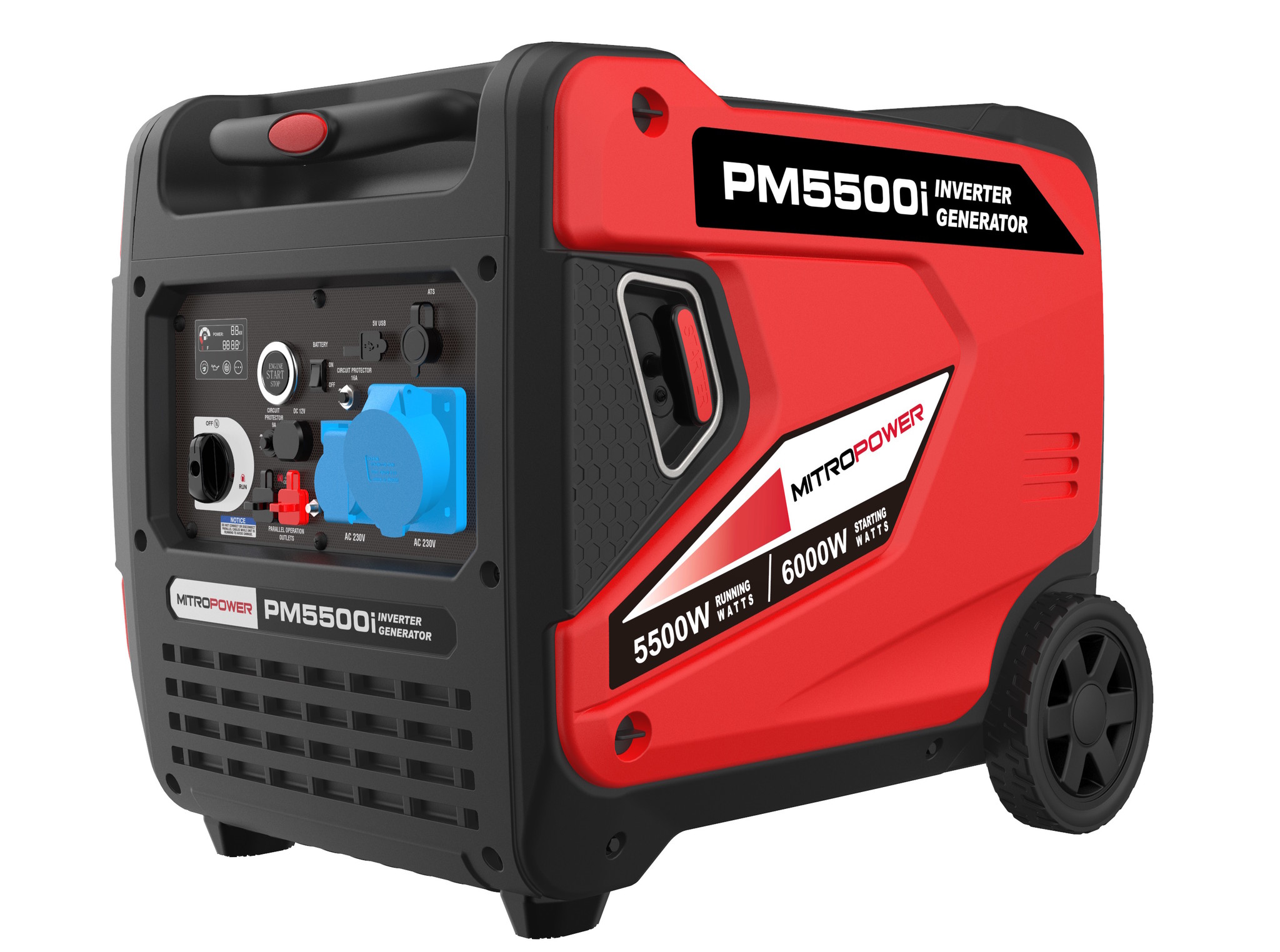 Mitropower PM5500i - 6000W - 55 kg - 55 dB - Groupes électrogène - Mitropower.com