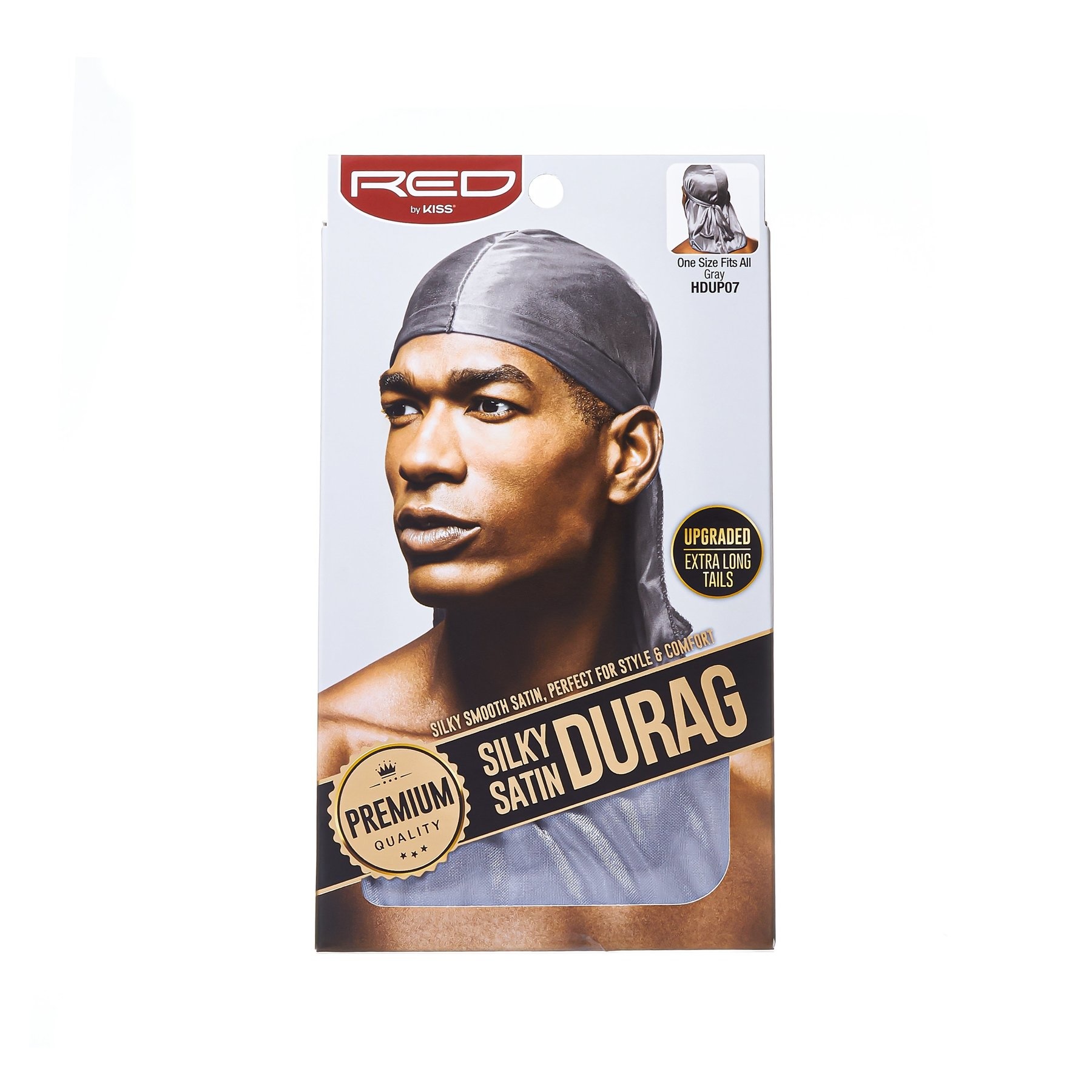 Red by Kiss Silky Satin Durag (Gray) - A&F Cosmetics