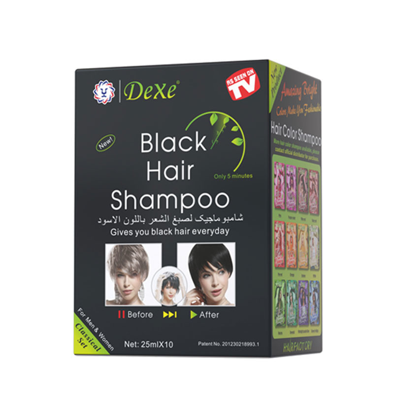 Dexe Black Hair Shampoo 25ml*10 - A&F Cosmetics
