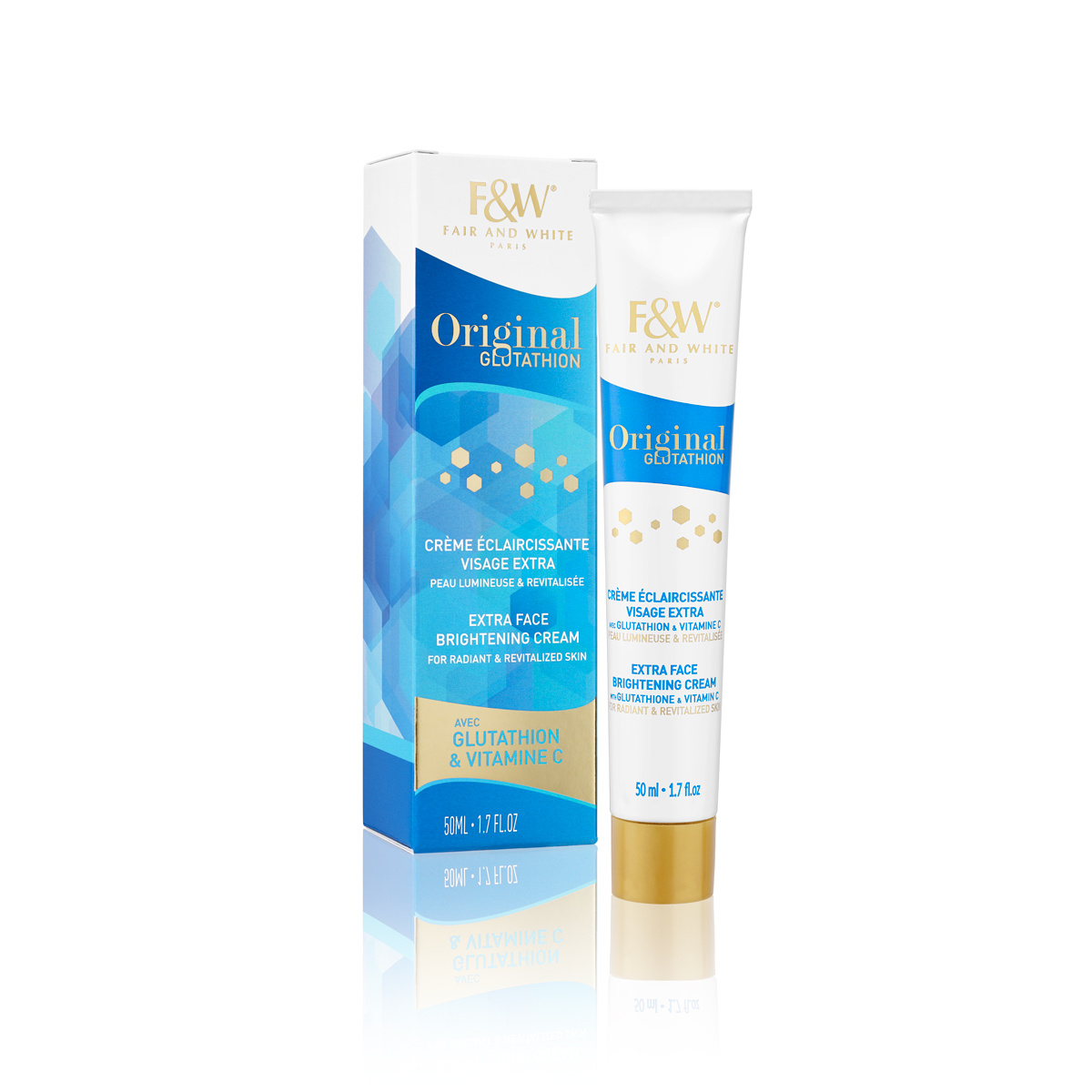 Fair & White EXTRA BRIGHTENING FACE CREAM | ORIGINAL GLUTATHION 50ml ...