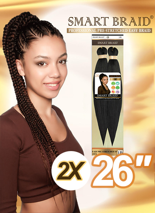 Smart Braid Pre-Stretched 2 in a Pack 26 inch - A&F Cosmetics
