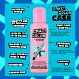 Crazy Color BUBBLEGUM BLUE Semi-Permanent Pastel Blue Hair Dye 100ml ...