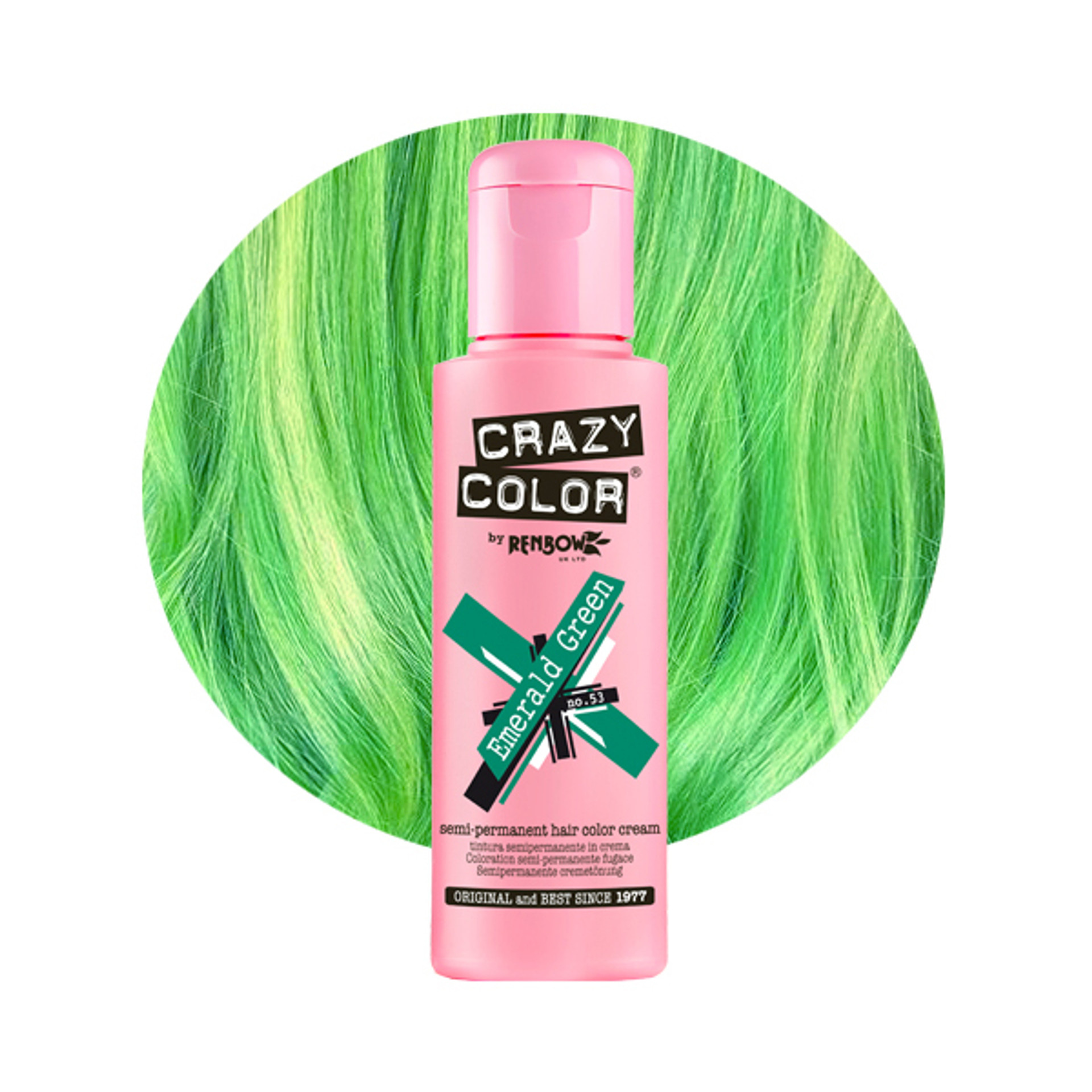 Crazy Color EMERALD GREEN Semi-Permanent Jewel Green Hair Dye 100ml - A ...