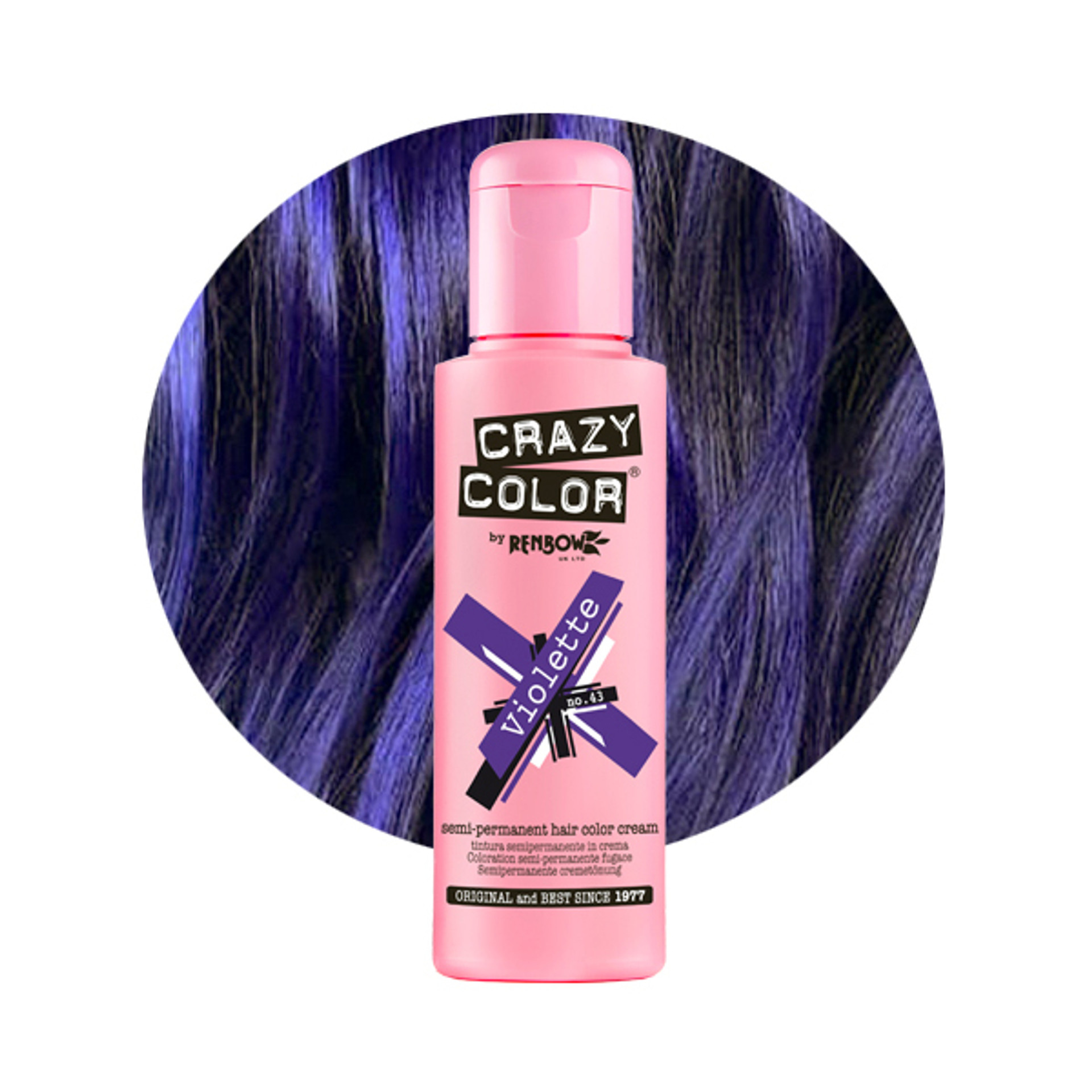 Crazy Color VIOLETTE Semi-Permanent Deep Purple Hair Dye 100ml - A&F ...