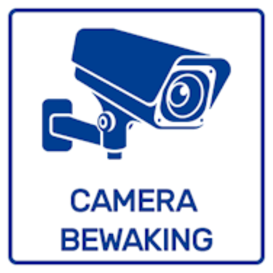 Sticker "camerabewaking" buitenkant raam/deur - Gratis verzonden! - CCTVwinkel