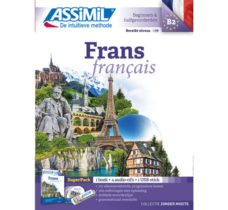 Frans leren Online + Boek + Audio - Complete cursus Frans - TALENDOMEIN
