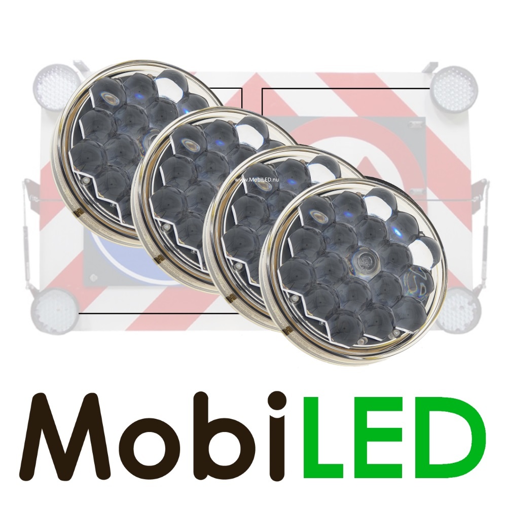 MobiLED | Set 4 Flashers 100 mm 12-24 volts for action window - MobiLED