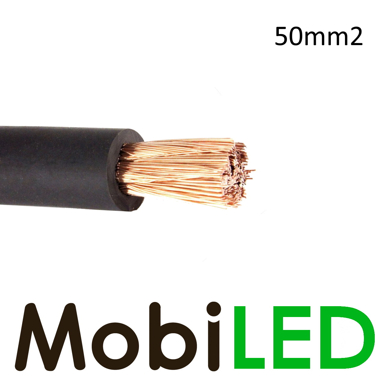 MobiLED | Battery cable 1x 50 mm² Black - MobiLED