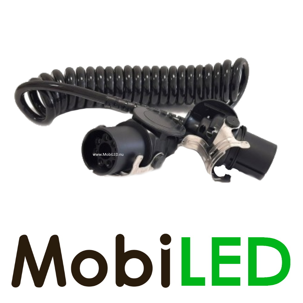MobiLED | 24 volt EBS 7-aderig Electrospiraalkabel 3,8 meter - MobiLED