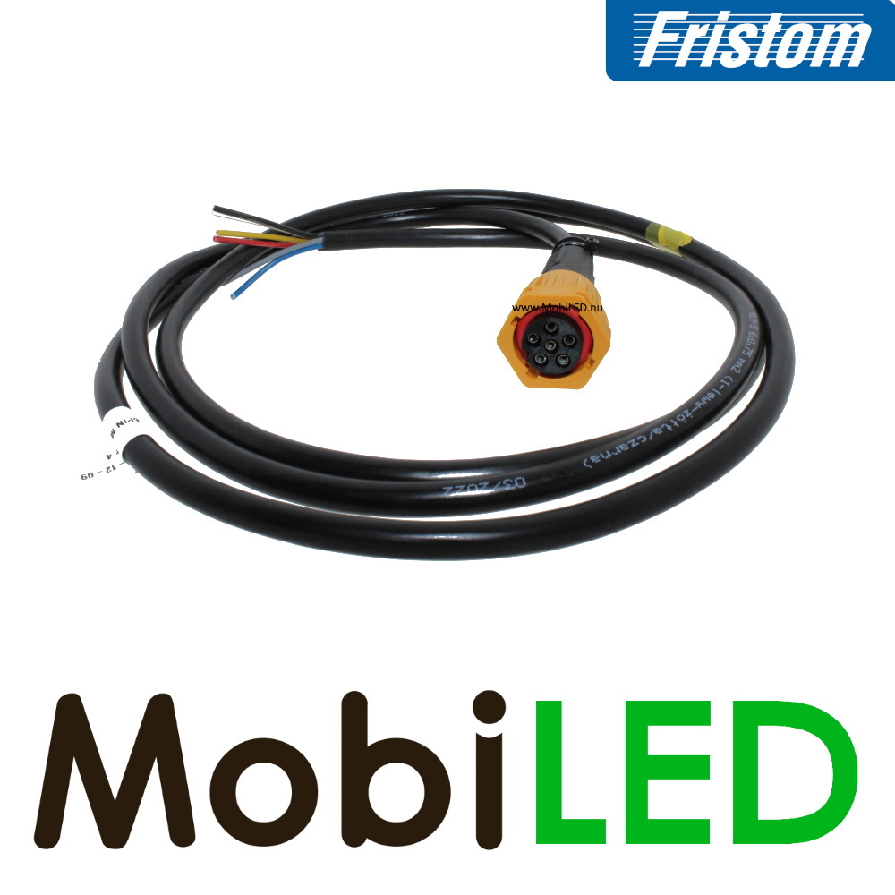 MobiLED | 6 pin bayonet connector yellow with 2 m cable - MobiLED