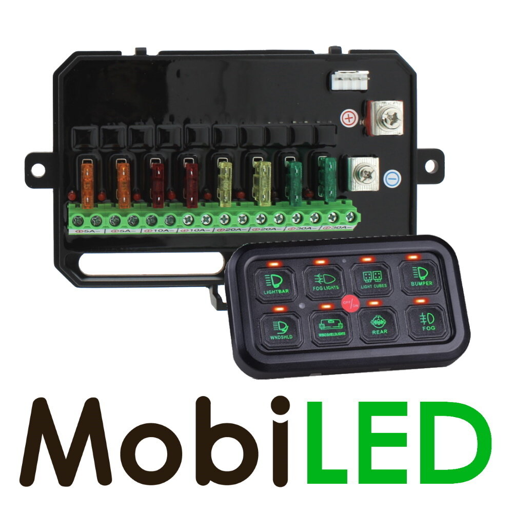 MobiLED | Bedieningspaneel 8 knops met power unit - MobiLED