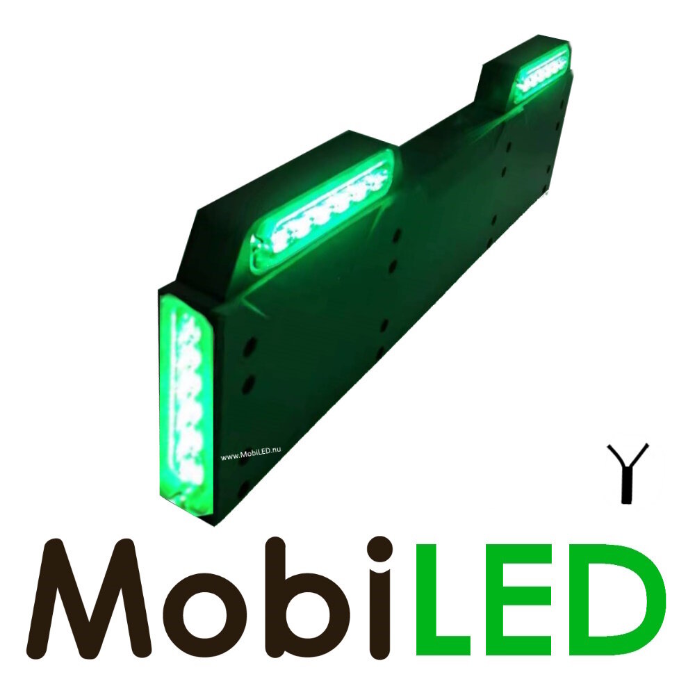 MobiLED | License plate with green flashers - MobiLED