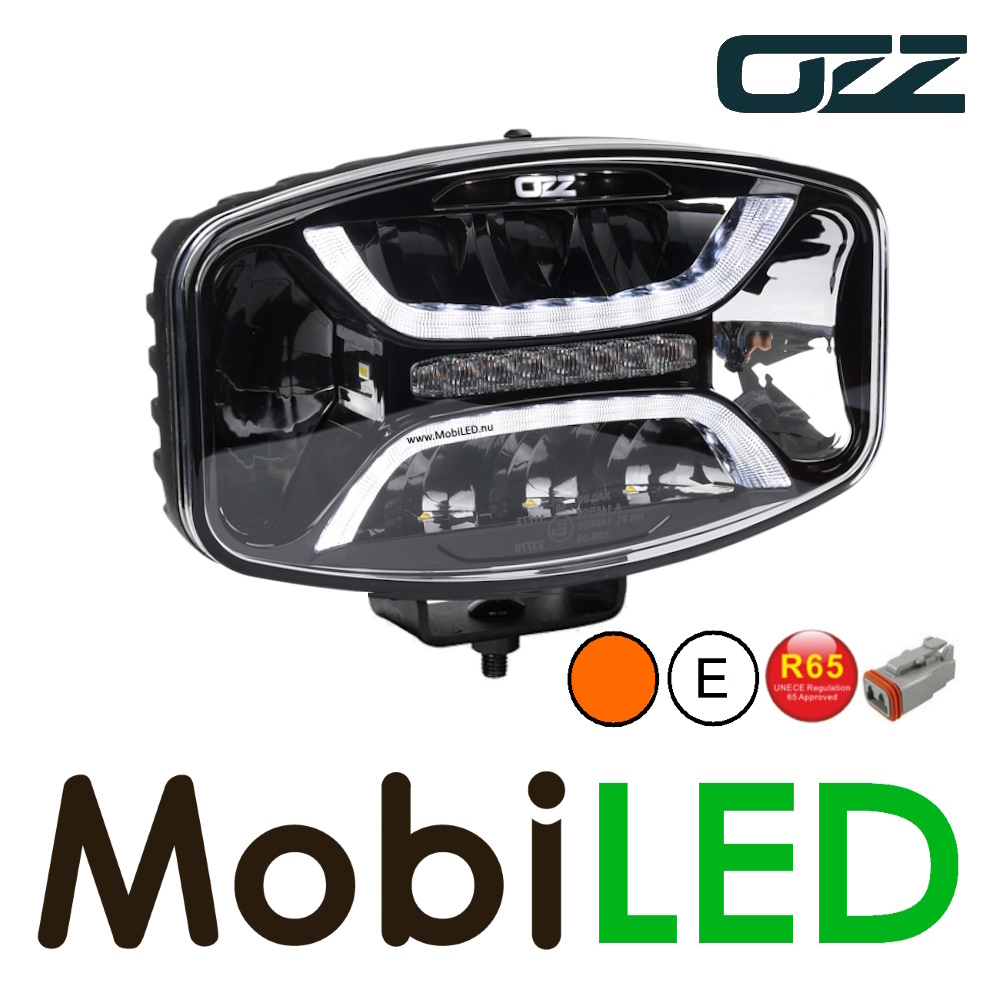MobiLED | OZZ Oval spotlight with position light and flash black - MobiLED