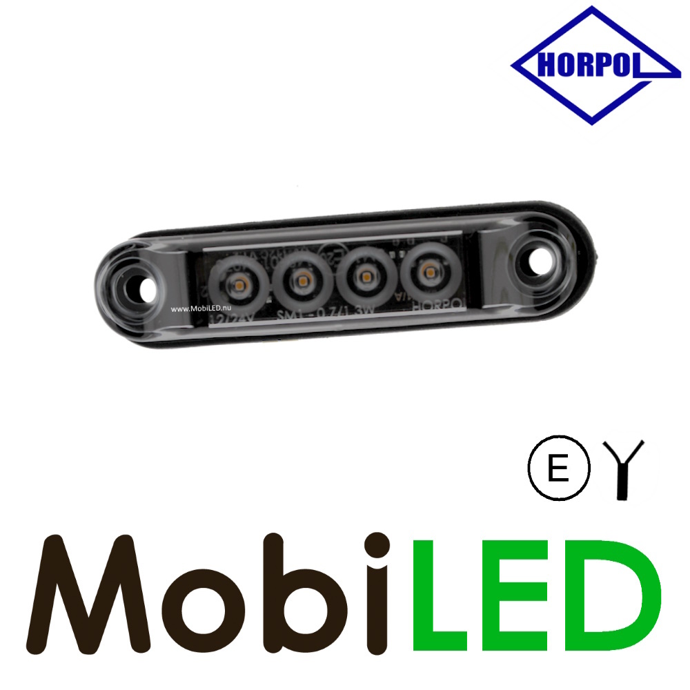 MobiLED | LED marking Graphite red 4 LEDs E-mark Slim line 12-24 volts ...