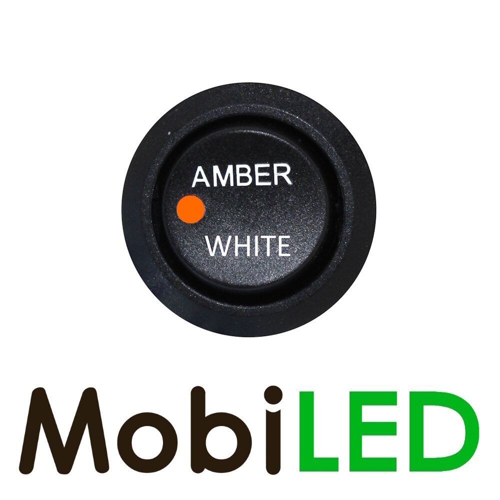 MobiLED | Rocker switch Amber-Off-White 20A 14V - MobiLED