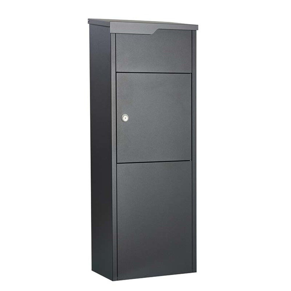 Allux 650 Zwart / antraciet pakketbrievenbus - Tuinvoordeel.eu