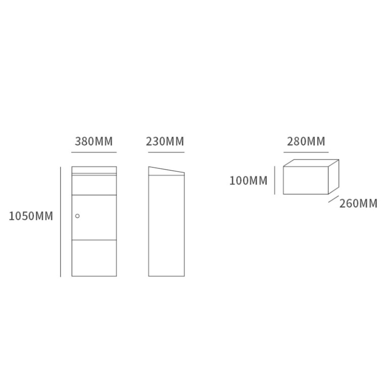 Allux 600 Verzinkt pakketbrievenbus - Tuinvoordeel.eu
