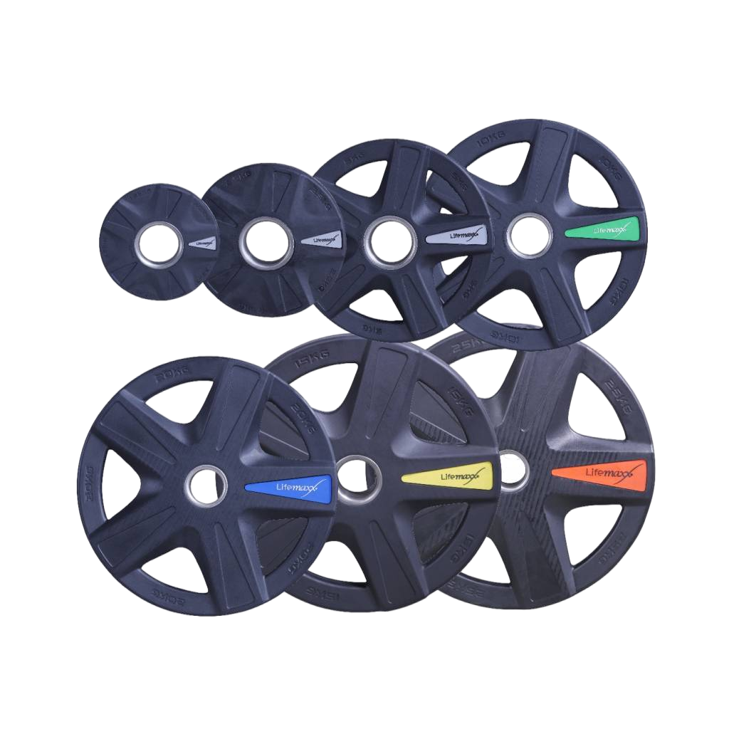LMX92 Olympic disc dia. 50mm - black - 5-grip model (1,25 - 25kg ...