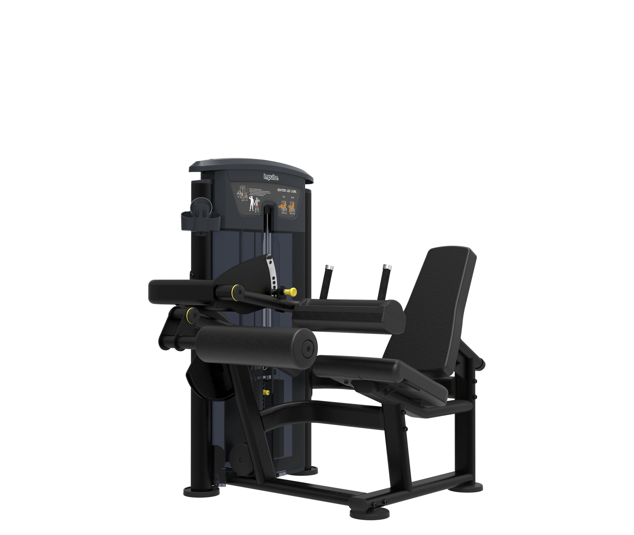 IMP-IT9506C Seated Leg Curl - Black - 295LB - Lifemaxx