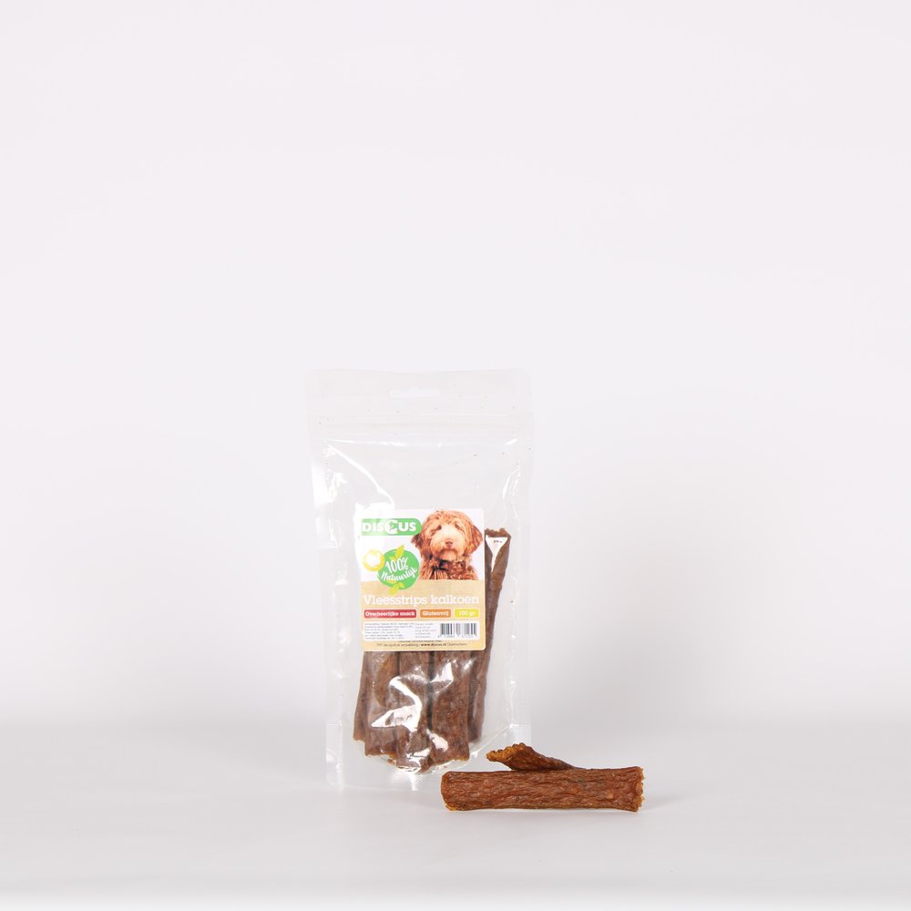 Discus Naturals Vleesstrips Kalkoen 100gr - dierportiek