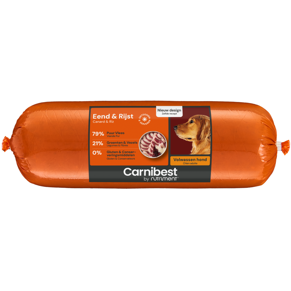 Carnibest Eend / Rijst 500 gr. - dierportiek