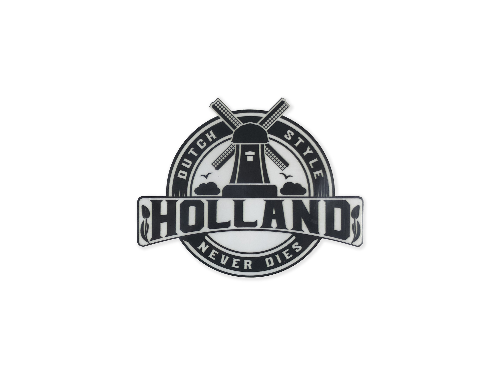 Sticker Holland - dutch style never dies - Black - Joostshop