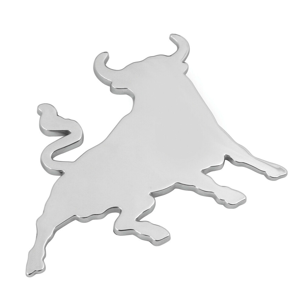 3D chrome emblem - Bull - Joostshop