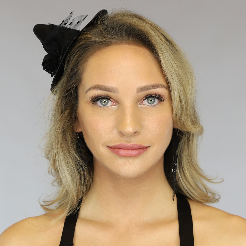 Zwart Heksen Hoedje met Tule Strik - Uwantisell.nl