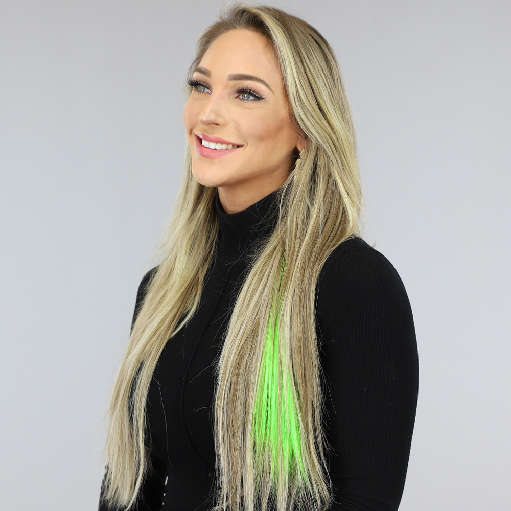 Clip in Haarextension Neon Groen - Uwantisell.nl