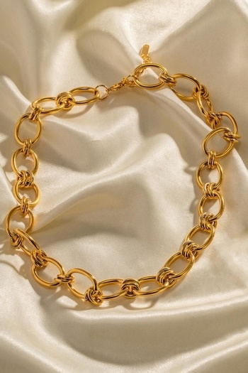 Gouden Statement Chain Ketting - Uwantisell.nl
